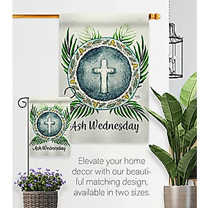 Breeze Decor Holy Ash Wednesday Garden Flag Religious Faith Hope Grace Peace Dove Christian Religion Easter House Decoration Banner Small Yard Gift Double-Sided, Made in USA