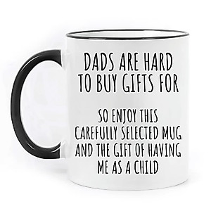 Fatbaby Funny Coffee Mug for Dad,Father's Day Christmas Birthday Gifts for Dad from Daughter Son,Dad Gifts Tea Cup 11OZ