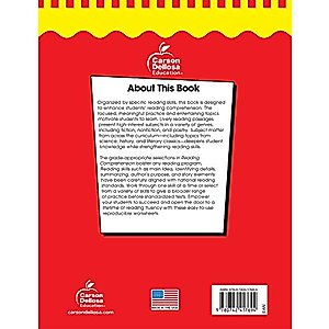 Carson Dellosa The 100+ Series: Reading Comprehension Workbook?Grades 7-8 Language Arts Learning, Fiction, Nonfiction, Poetry Passages With Closed- and Open-Ended Questions (128 pgs)
