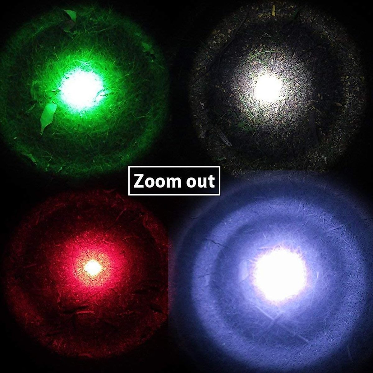 Odepro KL52Plus Zoomable Hunting Light with Red Green White IR850 Interchangeable Modules, Predator Flashlight with Pressure Switch, for Hog Coyote and Varmint Hunting