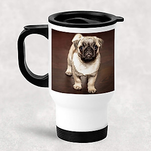 Personalized Travel Mug, Add Photo Text Logo Picture Image, 14oz Custom-ized Stainless Steel Insulated Tumbler, Gifts for Wife Husband Her Him Mom Dad Birthday Wedding Anniversary Fathers Mothers Day