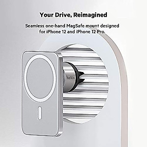 Belkin MagSafe Vent Mount Pro - MagSafe Phone Mount For Car - Car Accessories - Car Phone Holder Mount - Magnetic Phone Holder for iPhone 14, iPhone 13, iPhone 12 Pro Max, Pro, and Mini Models