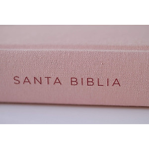Biblia Reina Valera 1960 letra grande. Tapa Dura, Tela rosada con flores, tamaño manual / Bible RVR 1960. Handy Size, Large Print, Hardcover, Pink
