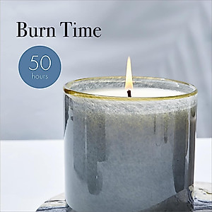 LAFCO New York Classic Candle, Sea & Dune - Pack of 2, 6.5 oz - 50-Hour Burn Time - Reusable, Hand Blown Glass Vessel - Made in The USA