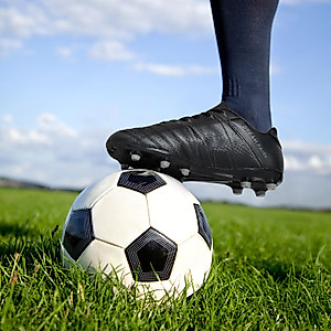 DREAM PAIRS Mens Cleats Football Soccer Shoes, 471-black-grey - 11 (160471-M),Size 10,Black/Grey,160471-M