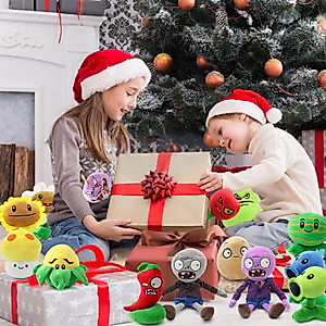 Maikerry 14pcs Plants and Zombies Plush vs Toys Sets PVZ Plush Stuffed Toys Soft Figure Doll Great Birthday Gifts for Boys and Girls
