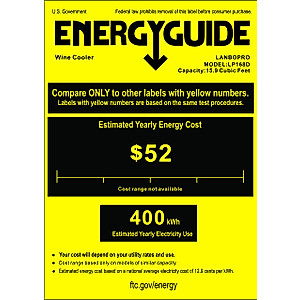 LANBOPRO Stainless Steel Dual Zone Wine Cooler 153 Bottles Capacity