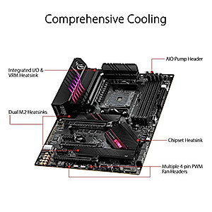 Asus ROG Strix B550-F Gaming WiFi II AMD AM4 (3rd Gen Ryzen) ATX Gaming Motherboard (PCIe 4.0,WiFi 6E, 2.5Gb LAN, BIOS Flashback, HDMI 2.1, Addressable Gen 2 RGB Header and Aura Sync)