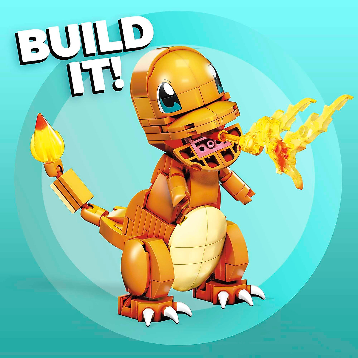 MEGA Pokémon Building Toys Set, Build & Show Charmander with 180 Pieces, 4 Inches Tall, for Kids