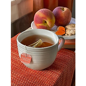 Bigelow Tea Ginger Peach Turmeric Herbal Tea, Caffeine Free, 18 Count (Pack of 6), 108 Total Tea Bags