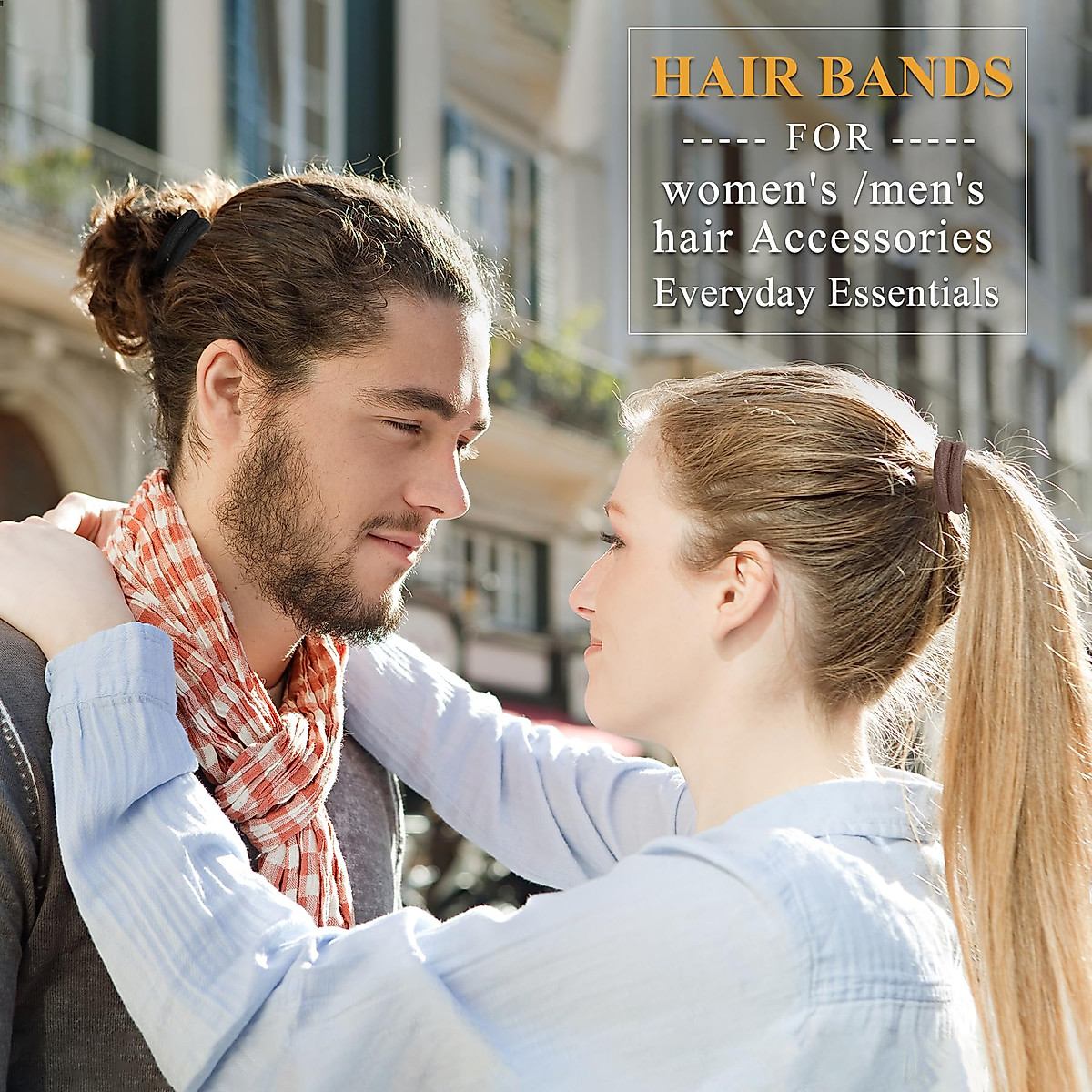 Tyfthui 200 Pcs Hair Ties for Thick Hair No Damage, Elastic Ponytail Holders, Hair Elastics Hair Bands Rubber Bands for Women's Hair (Color A)