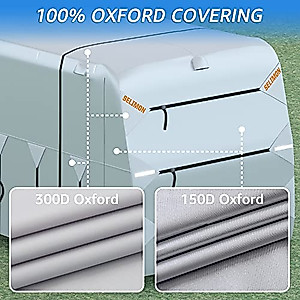SELIMON 300D Top Class A RV Cover Rip-Resistent & Waterproof Winter Camper Cover with Anti-UV Silver Coating Fits 40' to 43' Motorhome