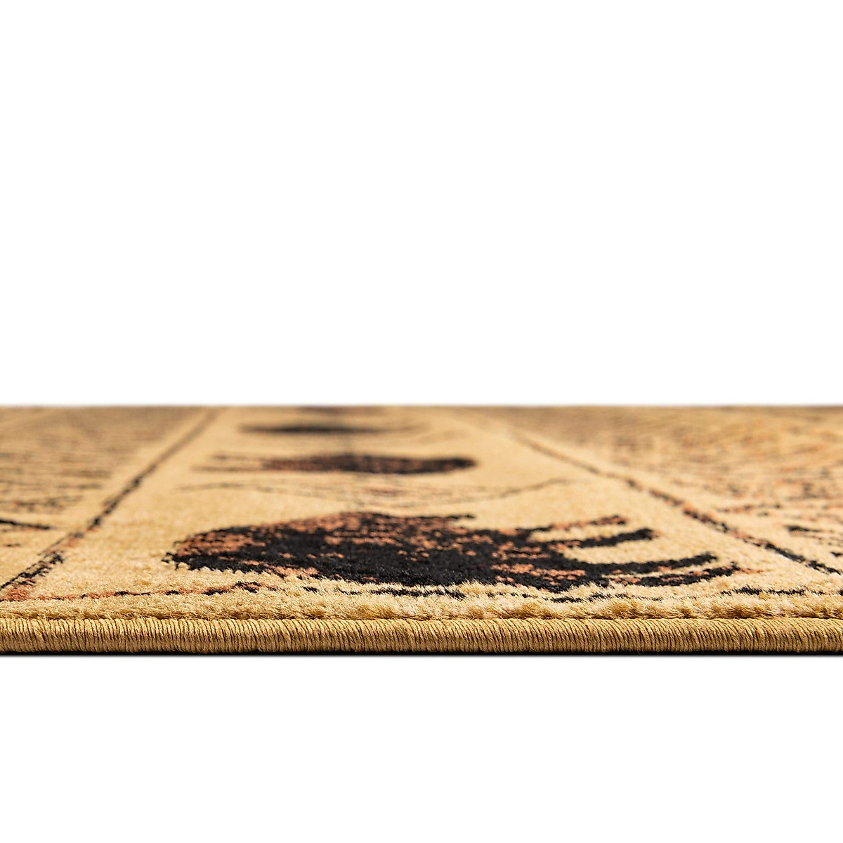 Rugs.com Pioneer Collection Rug – 4 Ft Round Cedar Medium-Pile Rug Perfect for Kitchens, Dining Rooms