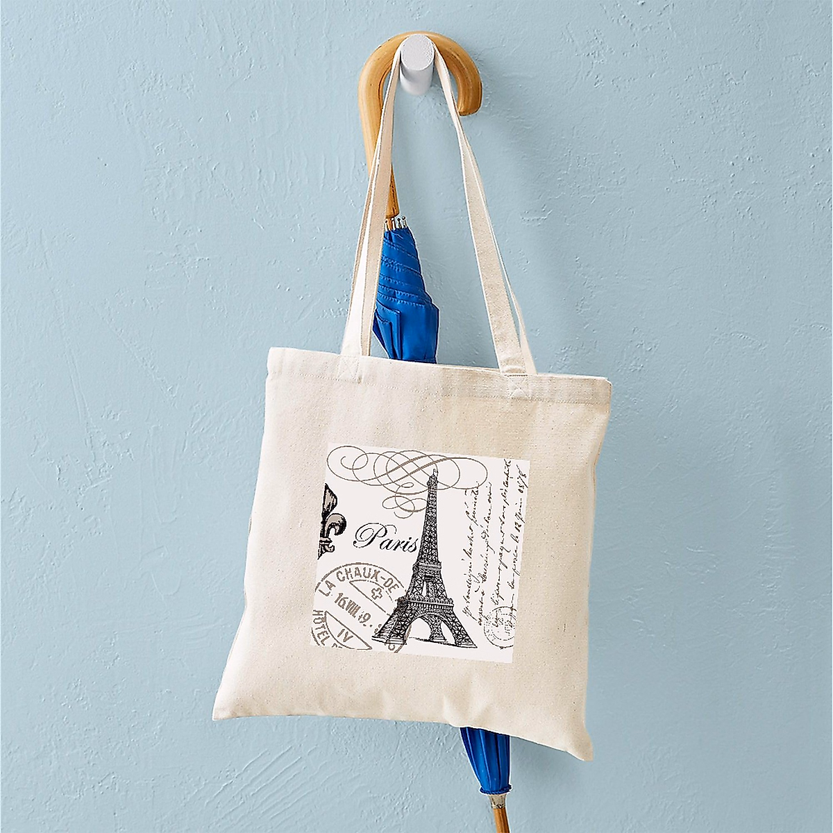 CafePress Vintage Paris Eiffel Tower Tote Bag Canvas Tote Shopping Bag