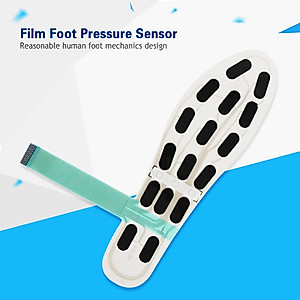 Garosa Film Foot Pressure Sensor High Accuracy Pressure Sensor Flexible 16 Sensing Area IP67 Waterproof Sensing Mat for Step Counting Stride Length Gait Motion Monitoring Foot Force Analysis