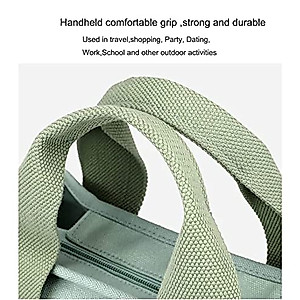 Canvas Tote Handbag for Women Large Capacity Crossbody Bag Satchel Handbags Multi-Pocket Tote Hand Bag Vintage Shoulder Strap Blue