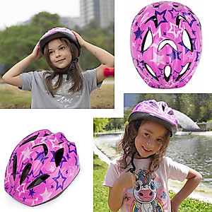 LX LERMX Kids Bicycle Helmet Ages 5-14 Adjustable from Toddler to Youth Size, Durable Helmet with Fun Designs for Boys and Girls