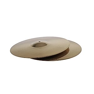Gazechimp Professional 2pcs Drum Cymbal Hi Hat, Band Rhythm Percussion Instrument Parts Golden 14inch
