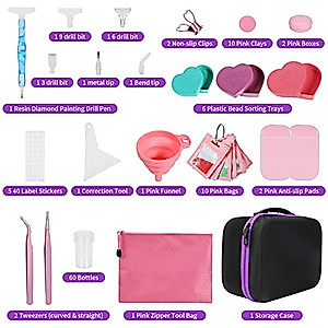 Douorgan 120 Slots Diamond Painting Storage Containers Upgraded Accessories and Tools Pen Tray, Diamond Painting Tools Organizer, Shockproof Diamond Art Storage Case, Jewelry Beads Storage Box