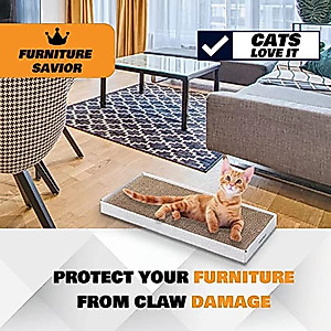 Cardboard Scratcher Pad Scratching Post:Smartbean 3PCS Cat Cardboard,Cat Scratch Pad,Cat Post,Double-Sided Design for Double Life
