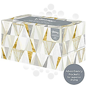 Kleenex® Hand Towels with Premium Absorbency Pockets (01701), Pop-Up Box, White, 18 Boxes / Case, 120 Hand Towels / Box, 2,160 Hand Towels / Case