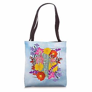 Flowers of Argentina Word Art - Argentinian Pride Tote Bag