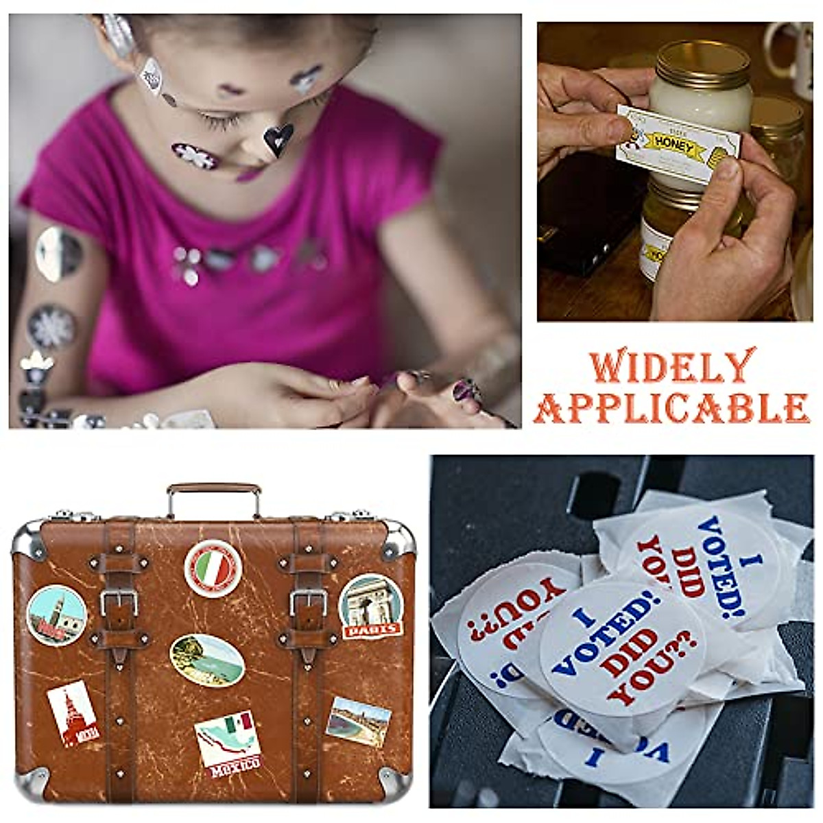 Custom Stickers Personalized Labels, JOVELLO Circle Custom Labels Stickers for Business, Logo, Office, Parties, etc - PVC Waterproof Material Labels (Circle)