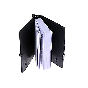 ORNOOU 8 Pieces Holy Bible Book Leather Keychain Mini English Bible Key Chain Believer Keyring