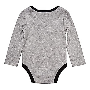 Star Wars The Mandalorian Baby Boys Clothing Set with Bodysuit, Pants and Hat - Baby Yoda Baby Clothes (Grey/Black/Green, 0-3M)