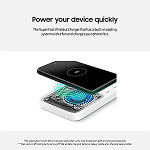 SAMSUNG 15W Wireless Charger Duo w/ USB C Cable, Charge 2 Devices at Once, Cordless Super Fast Charging Pad for Galaxy Phones and Devices, 2022, US Version, Black