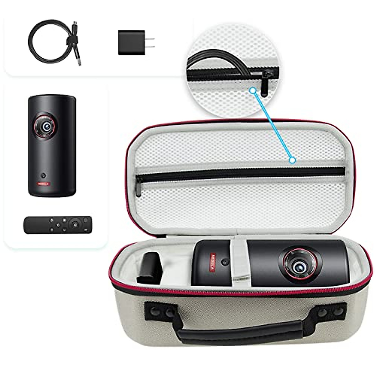 Anker Capsule 3 Carrying Case, Hard Storage Case Perfectly fits with Anker Nebula Capsule 3 Laser Projector 1080p