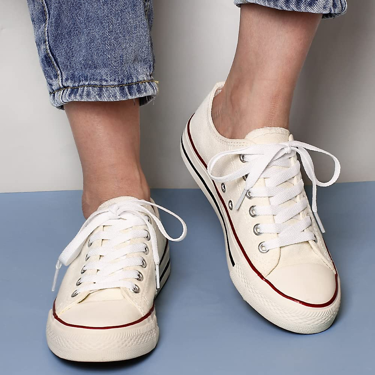 UpUGo 3 Pair Flat Shoe laces, 5/16" Wide Shoelaces for Athletic Running Sneakers Shoes Boot Strings