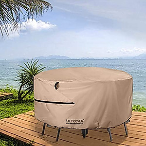 ULTCOVER Round Patio Furniture Cover - Outdoor Waterproof Table with Chair Set Cover 60 inch