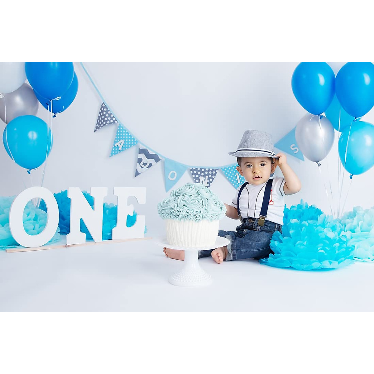 1st Birthday Baseball Shirt Baby Boy First Birthday Outfit Rookie of The One Year Old Clothes Short Button Tshirts (White 1,12 Months)