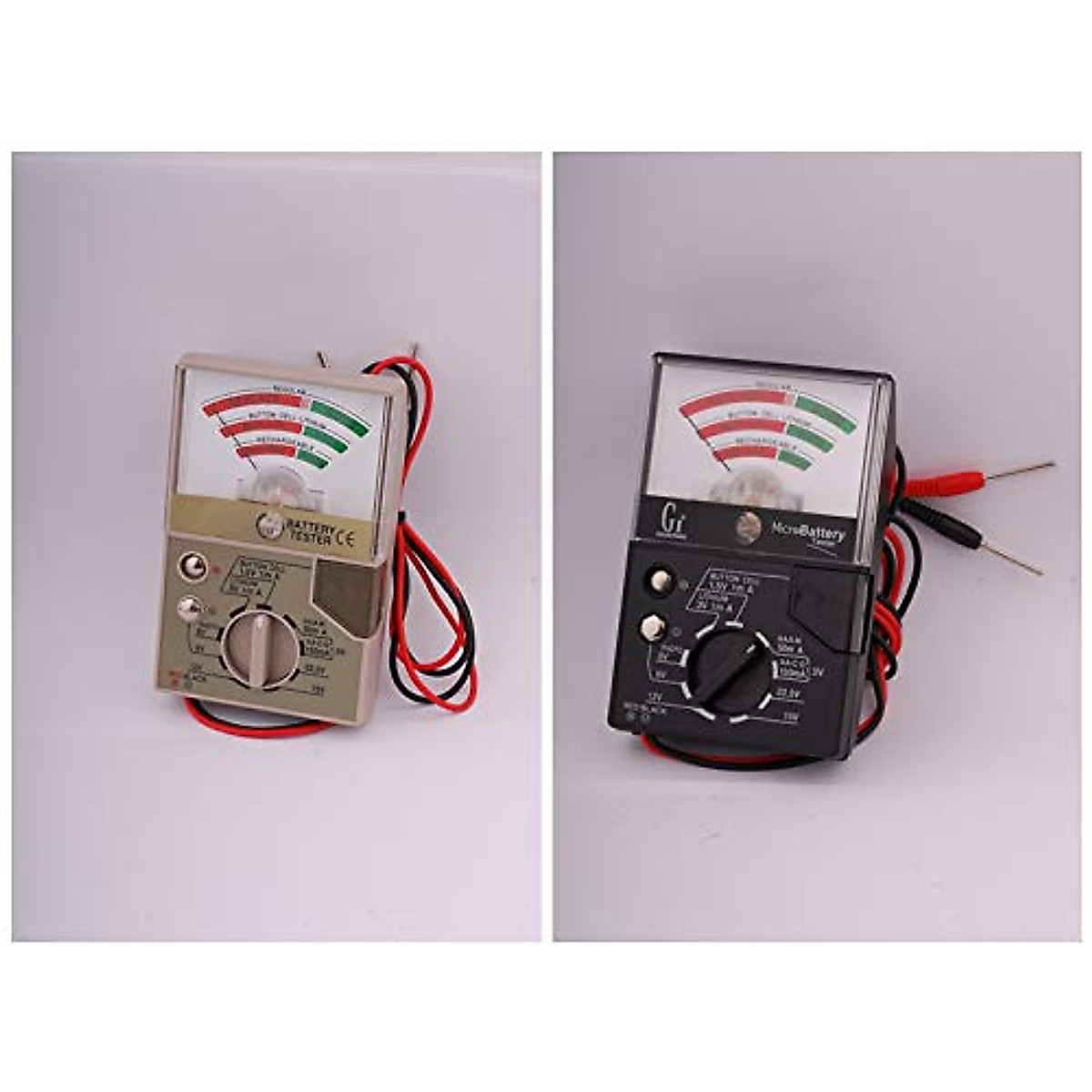 Battery Tester with Meter Electric Voltage Tester for AA AAA C D N Button Cell Batteries Battery Tester Checker