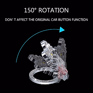 Bling Car Push to Start Button Cover Accessories, Crystal Rhinestone Car Engine Start Stop Button Cover, Auto Ignition Switch Cover, Cute Car Accessories for Women Decoration Interior Sticker