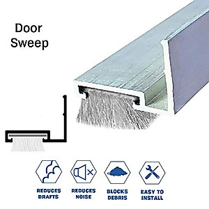 Door Bottom Sweep Pile Brush Seal (#7451) (48")