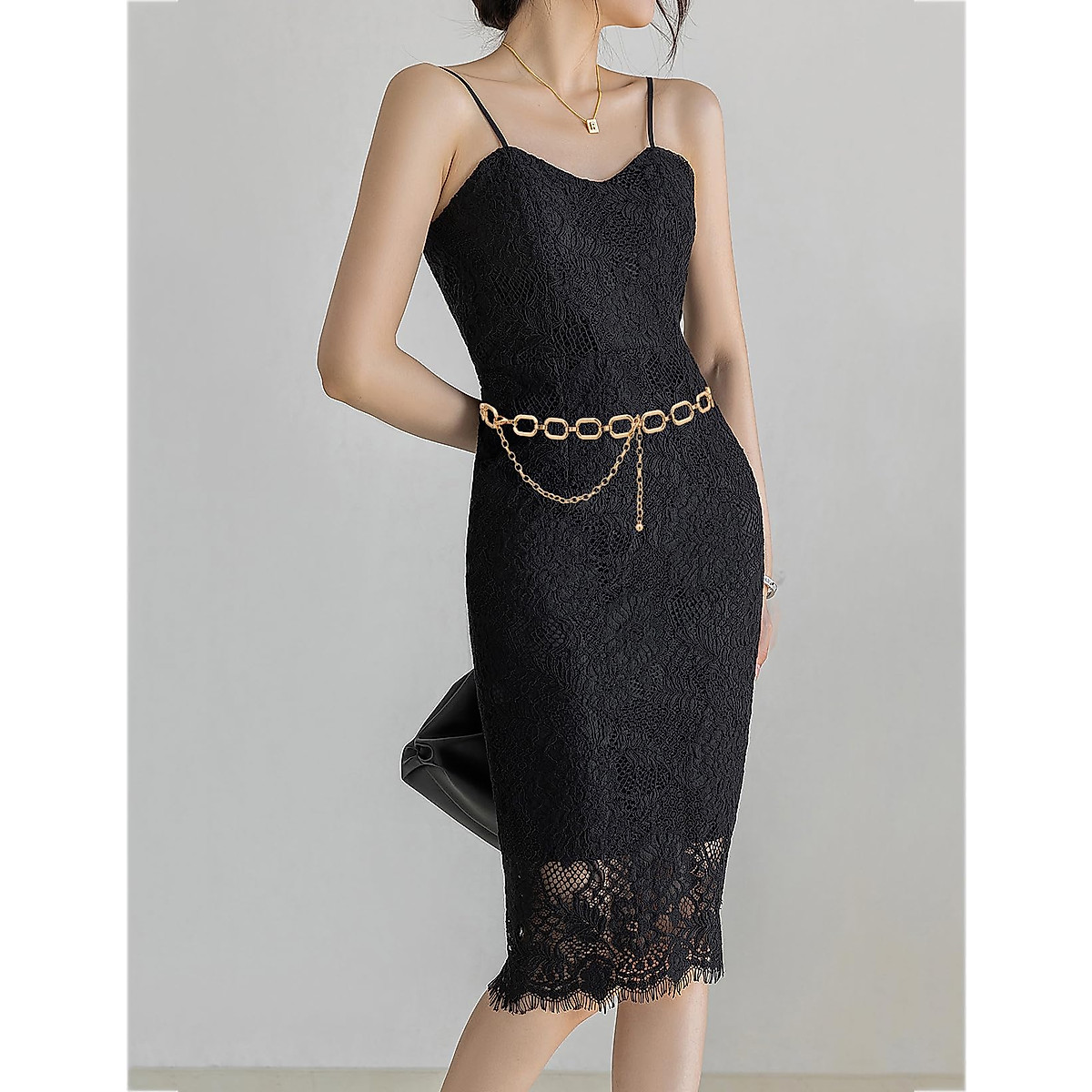 TOPACC Gold Chain Belts for Women Dresses Thick Metal Link Circle Waist Chains Belt for Jeans Skirt Girls Fashion