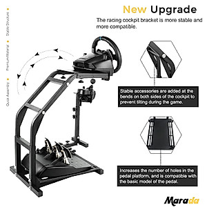 Marada Pro Racing Wheel Simulator Stand Support with V2 Stand Up Support for G29, G27 and G25 Racing Wheel Stand without Wheel, Shifter and Pedals
