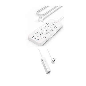 Anker Power Strip Surge Protector (2100J), 12 Outlets with 1 USB-C and 2 USB Ports and Travel Power Strip USB C, Anker 511 USB Power Strip, 2Outlets & 3USB Ports, 5ft Soft Extension Cord