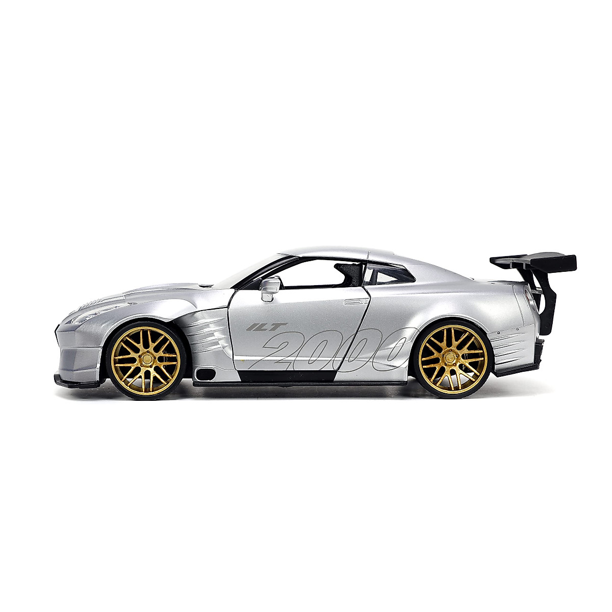 Jada Toys I Love The 2000’s 1:24 2009 Nissan GT-R (R35) Ben Sopra Die-Cast Car, Toys for Kids and Adults, Silver