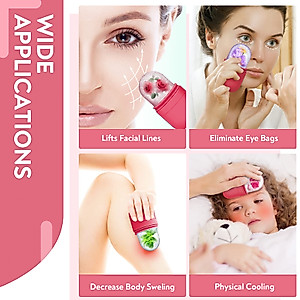 AURUZA Ice Face Roller and Gua Sha Set, Ice Roller for Face & Eye Puffiness Relief Beauty Facial Rollers Mold Icing Massage Skin Care Tools for Brighten Lubricate Shrink Pores Remove Fine Lines