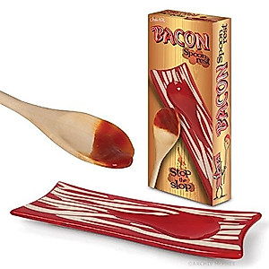 Accoutrements Bacon Ceramic Spoon Rest