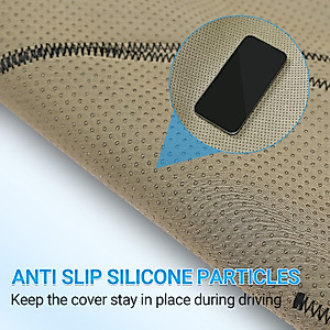 SHINEHOME Dashboard Cover Dash Mat Compatible with 2015 2016 2017 2018 2019 2020 Ford F150 Dash Covers Interior Dash Board Accessories Protecter Cover