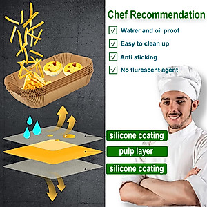 Air Fryer Liners for bella 4Qt Slim Air Fryer, Bella Air Fryer Accessories, Parchment Paper Liners Disposable Rectangular for Ninja Foodi 2-Basket, Instant Pot Vortex Plus, PowerXL Vortex(100Pcs)