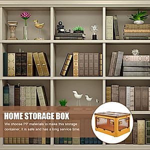 Cabilock Box Folding Storage Box Stackable Plastic Storage bin Plastic Under Bed Storage Folding Plastic Containers Desk containers Storage Bins for Clothes Office Books Shoe pp