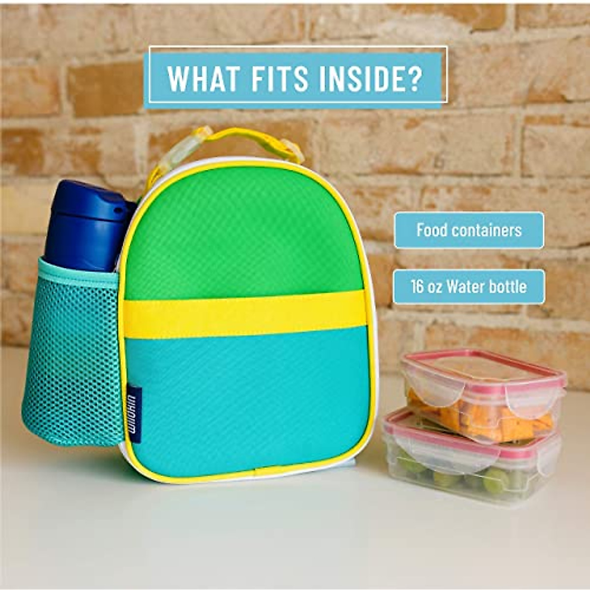 Wildkin Pack-it-All Kids Backpack Bundle with Clip-in Lunch Box (Monster Green)