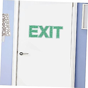 Gatuida Green Exit Luminous Sticker Exit Wall Sticker Emergency Door Exit Sign Luminous Exit Sign