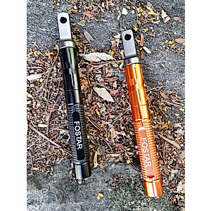 FOSTAR 2PCS Upgrade Ferro Rod Fire Starter，Replaceable Flint Fire Steel Rod, Great for Emergency Survival, Camping, Hiking, Bush-Craft, Hunting, Fishing, EDC, BBQ (Orange and Black)