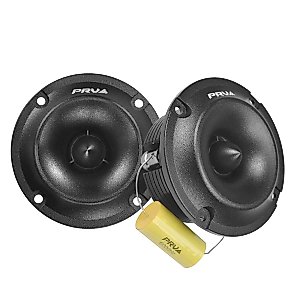 PRV Audio Bullet Super Tweeters Neodymium, 3 Inch Tweeter Black TW400Ti-Nd-4 Slim 120 Watts Max Power 4 Ohm, Easy to Mount PRV Tweeters Pair, 3 Inch Speaker Replacement (2 Tweeters)